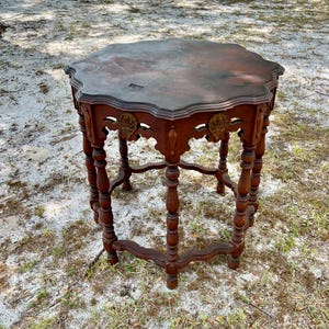 Antique Table, Victorian, Ornate Table, Tea Table, Parlor Table, Fancy ...