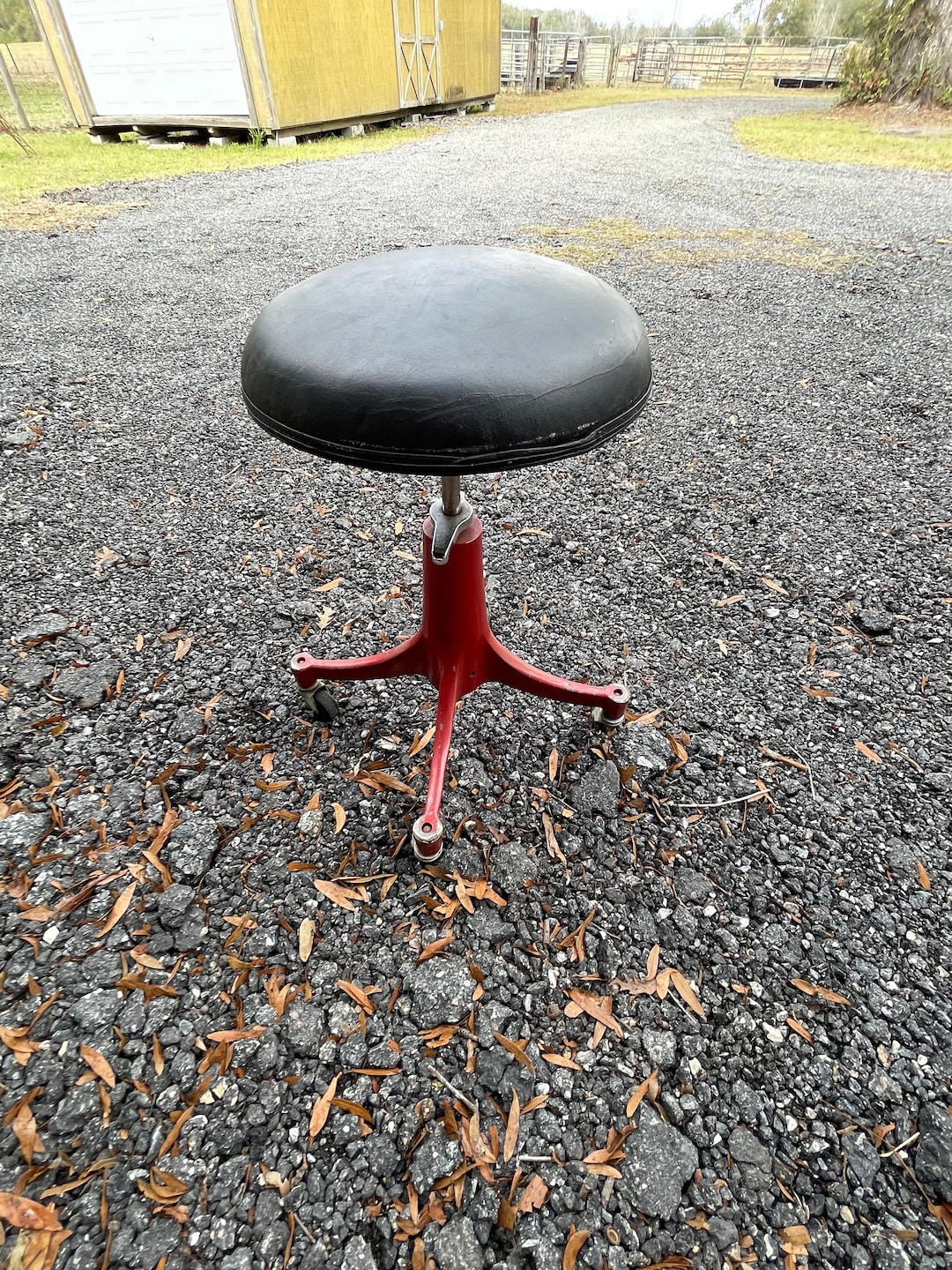 Bausch Lomb Optometrist Stool, Rolling Metal Stool, Industrial Stool ...