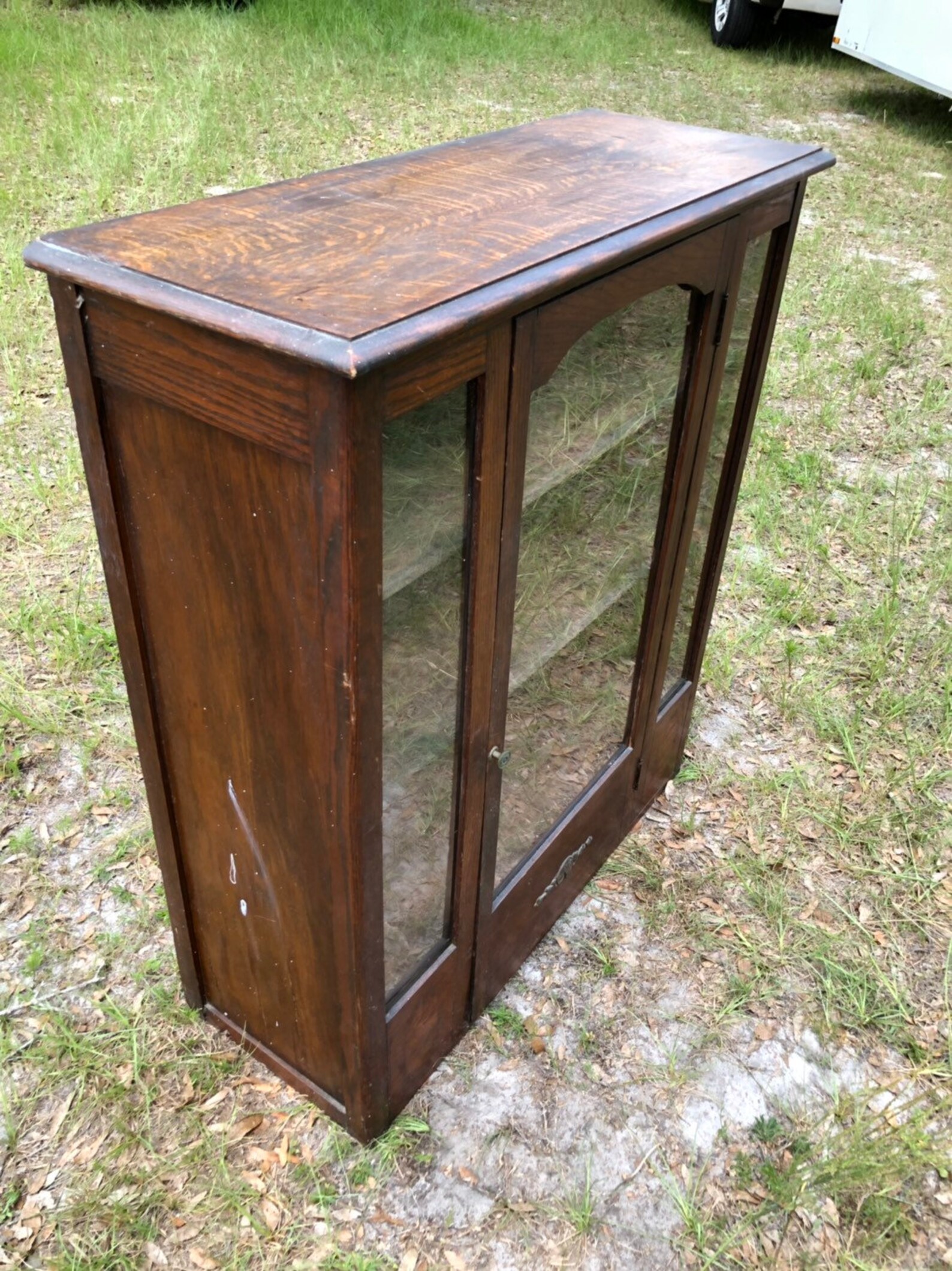Vintage Book Shelf Glass Front Bookcase Furniture Glass - Etsy