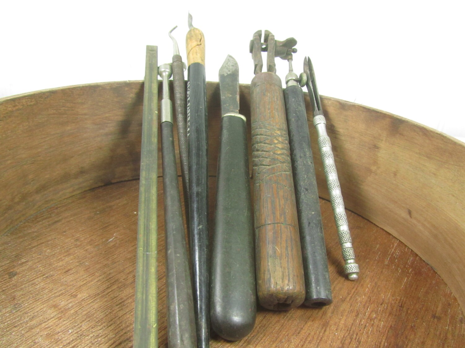 Vintage Tool, Dental Tool,wood Working Tool, Wood Handle,ruler, Knife ...