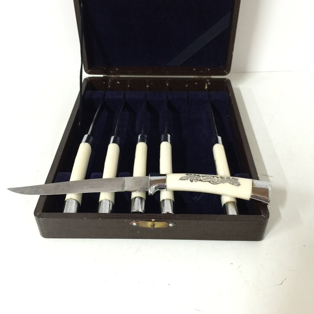 Vintage Knife Set, Steak Knife Set, Masterpiece Knives, Dining Decor ...