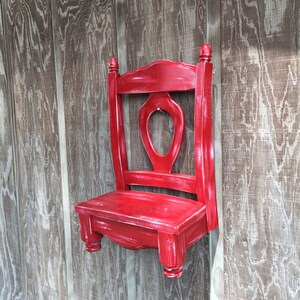 Chair Shelf, Wood Shelf, Wooden Shelf, Shabby Chic Funiture, Whimsical ...