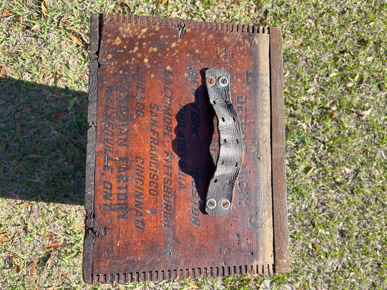 Antique Wood Box, Berry Brothers Varnish Crate, Industrial Box, Rustic ...