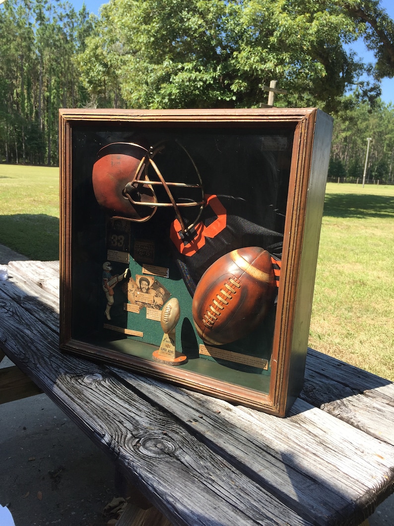 Sports Memorabilia Football Decor Box Wall Decor Man Cave - Etsy
