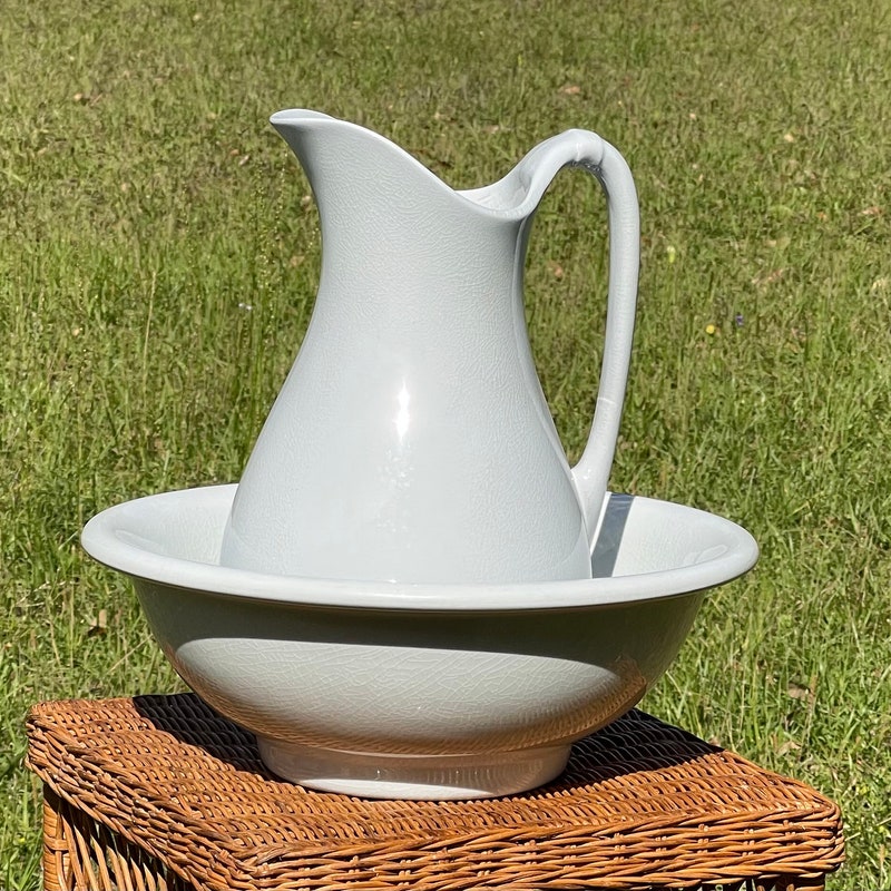 Pitcher and Bowl - Etsy
