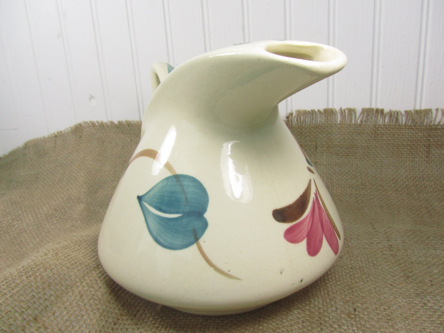 Vintage Purinton Slip Ware Pitcher Farmhouse Decor Kitchen | Etsy