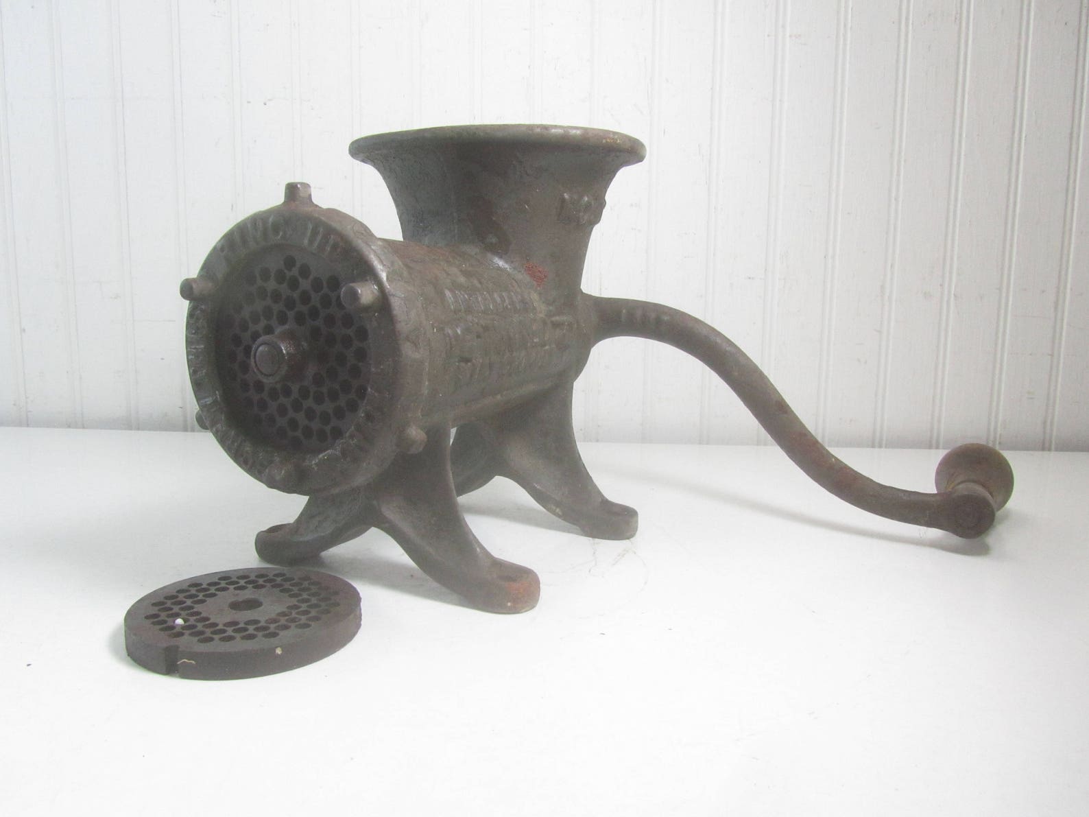 Antique Food Chopper, Meat Grinder, Kitchen Appliance, Cast Iron, Iron ...