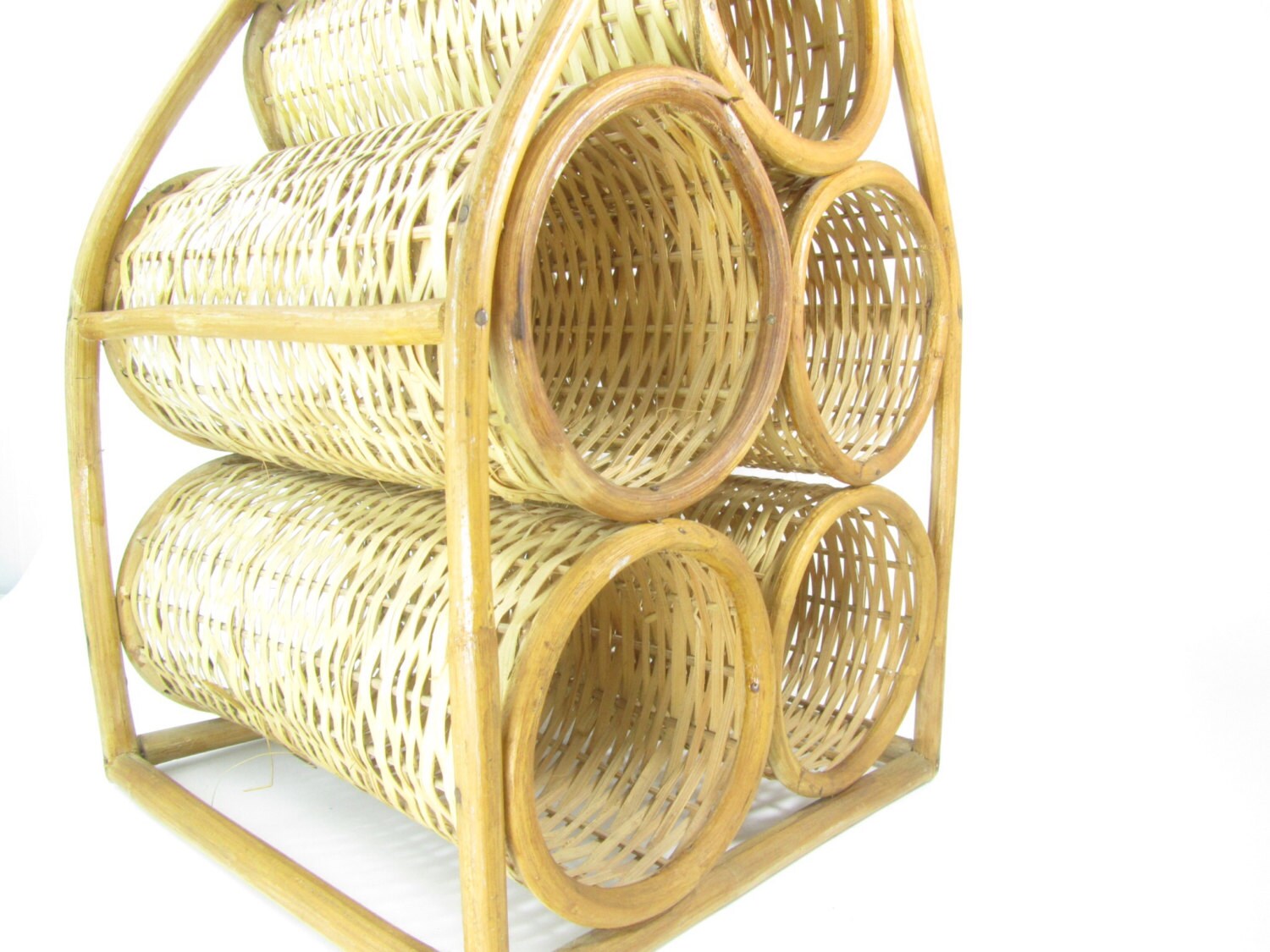 Rattan Wine Rack Vintage Wine Rack Wine Holder Bottle - Etsy UK