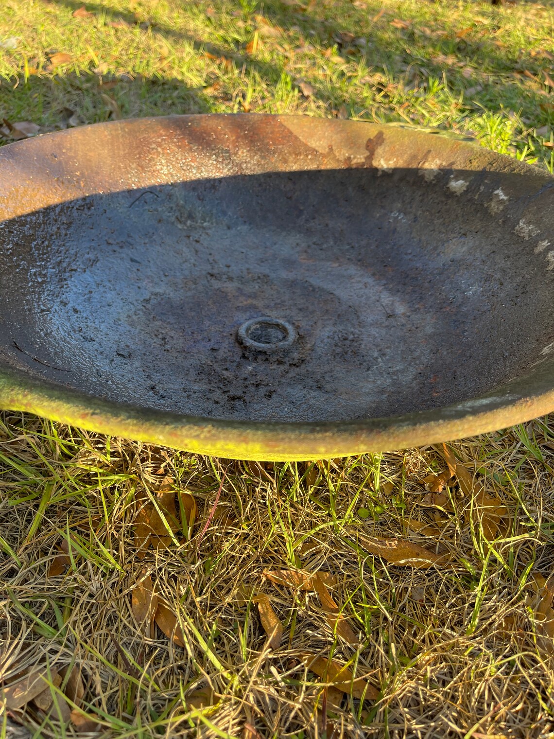 ANTIQUE CAST IRON Bowl Footed Bowl shallow cauldron | Etsy