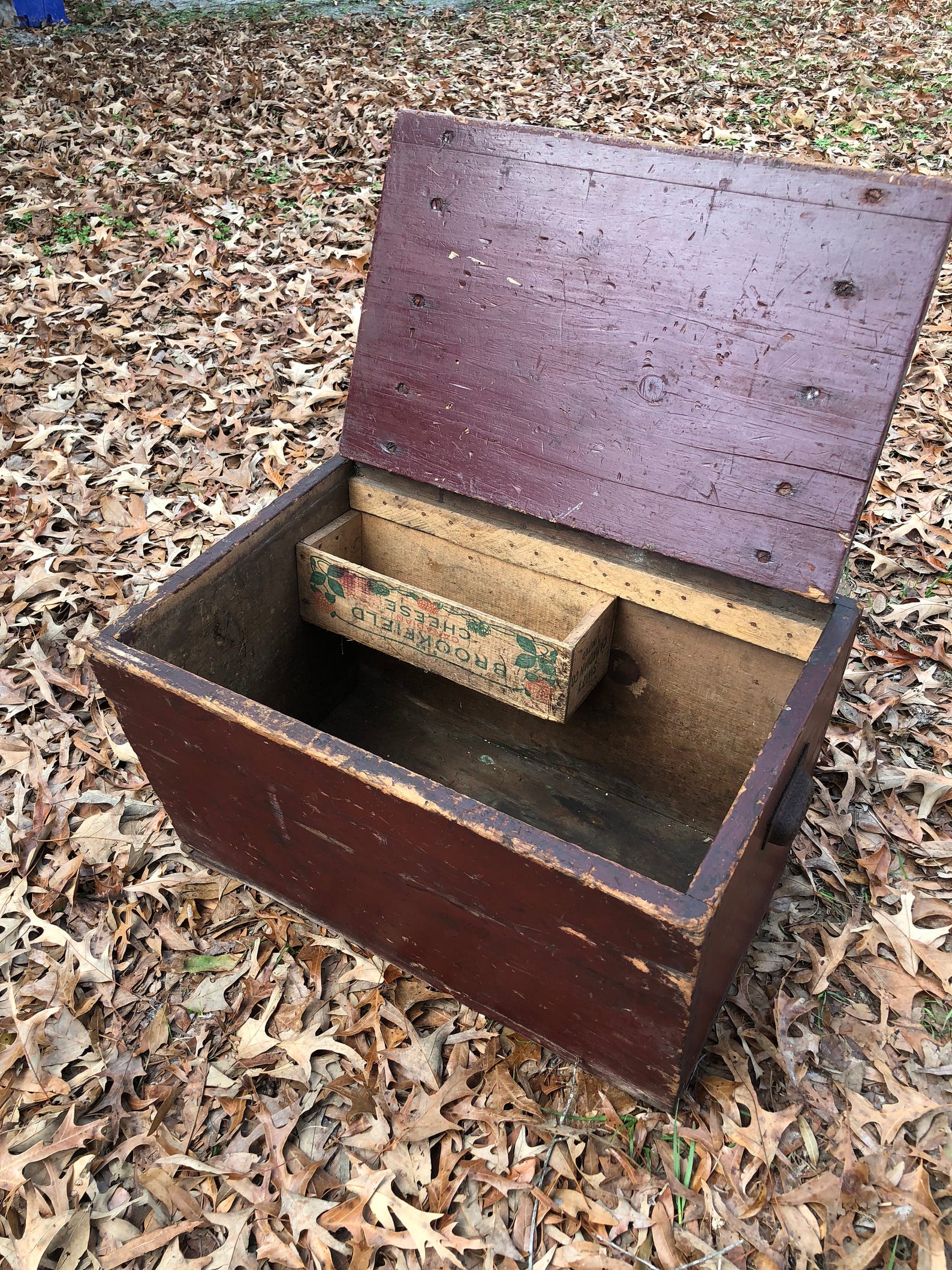 Vintage Wood Box, Ship Box, Industrial Box, Work Box, Hand Made Toolbox ...