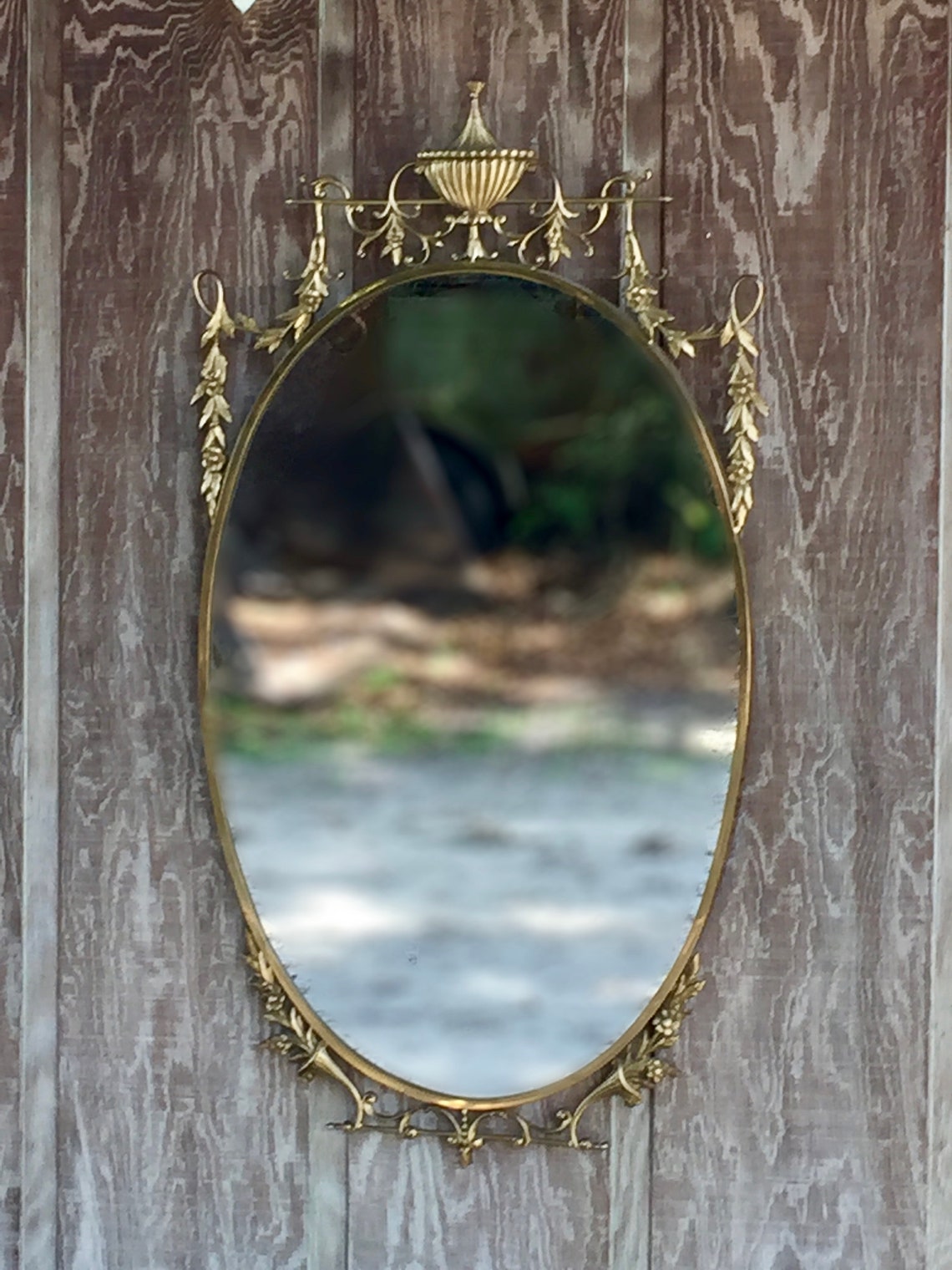 Antique Brass Mirror Wall Mirror Large Brass Mirror Ornate - Etsy