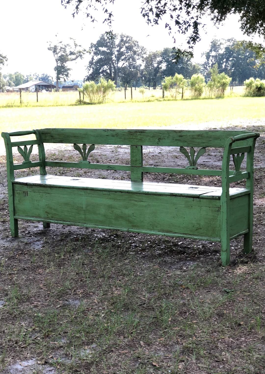 Antique Wood Bench, European Storage Bench, Entryway Furniture, Solid ...