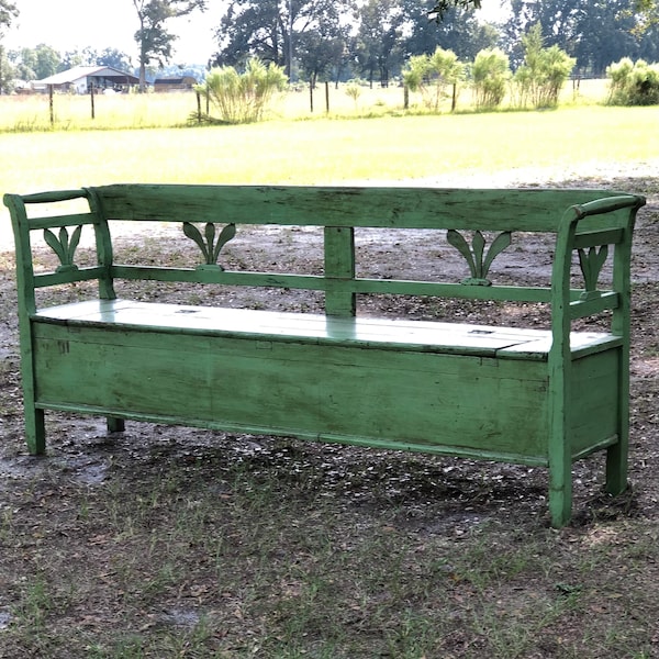 Antique Storage Bench - Etsy
