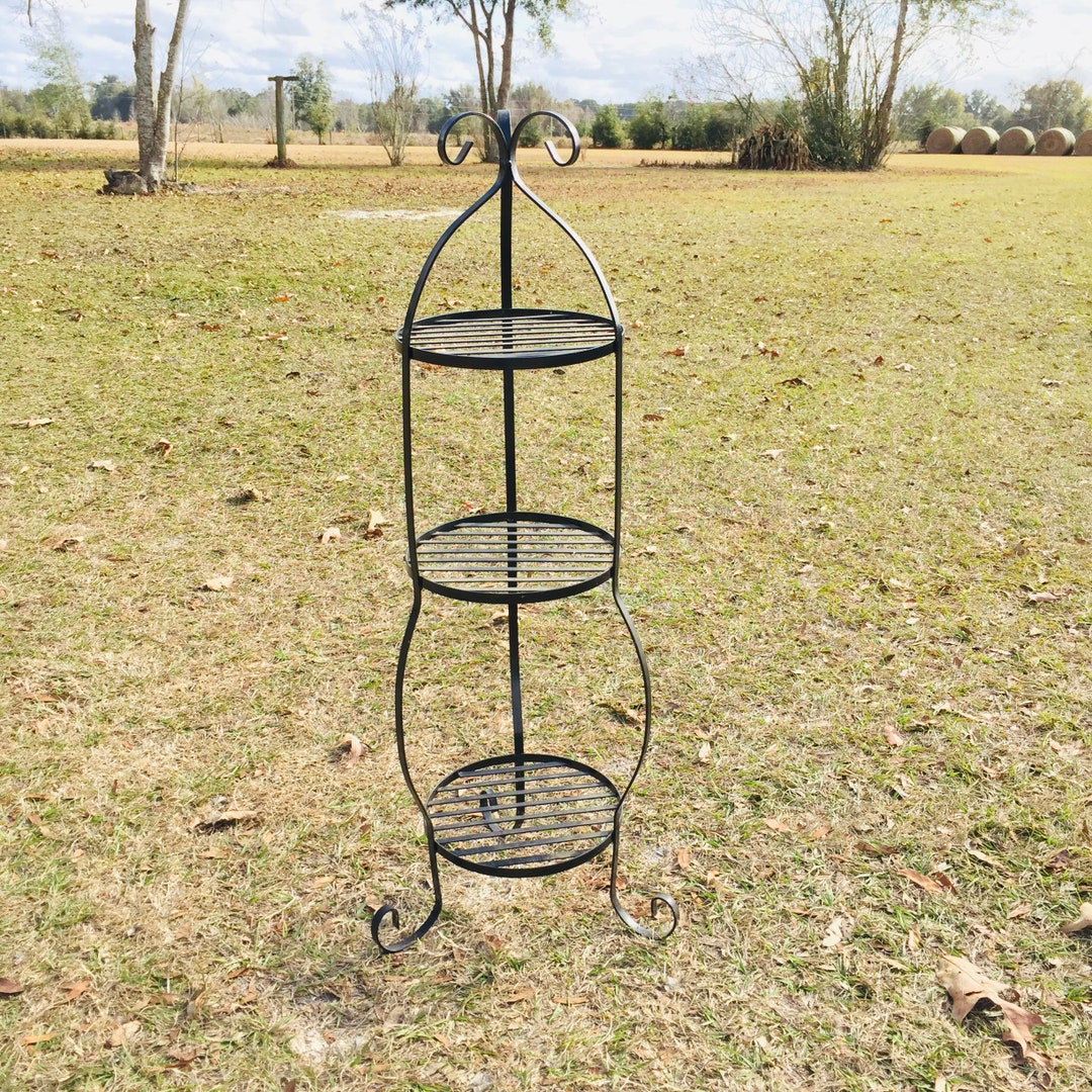 Vintage Plate/pie Rack, Plate Holder, Metal Rack, Bakery Furniture ...