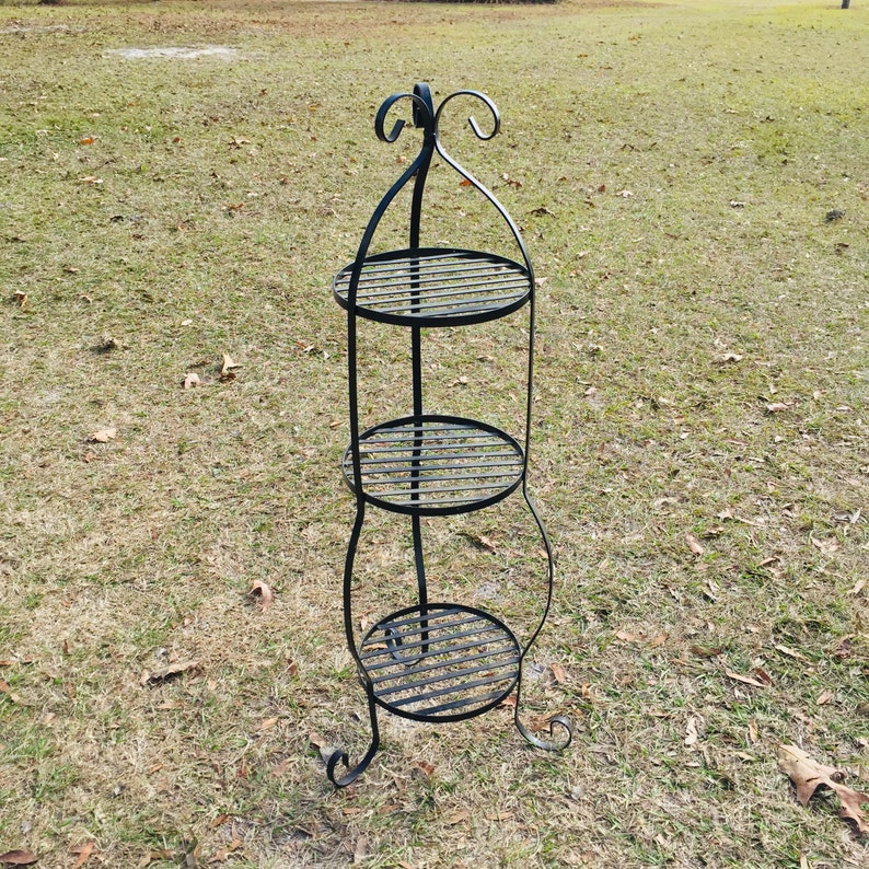 Vintage plate/pie rack plate holder metal rack bakery | Etsy