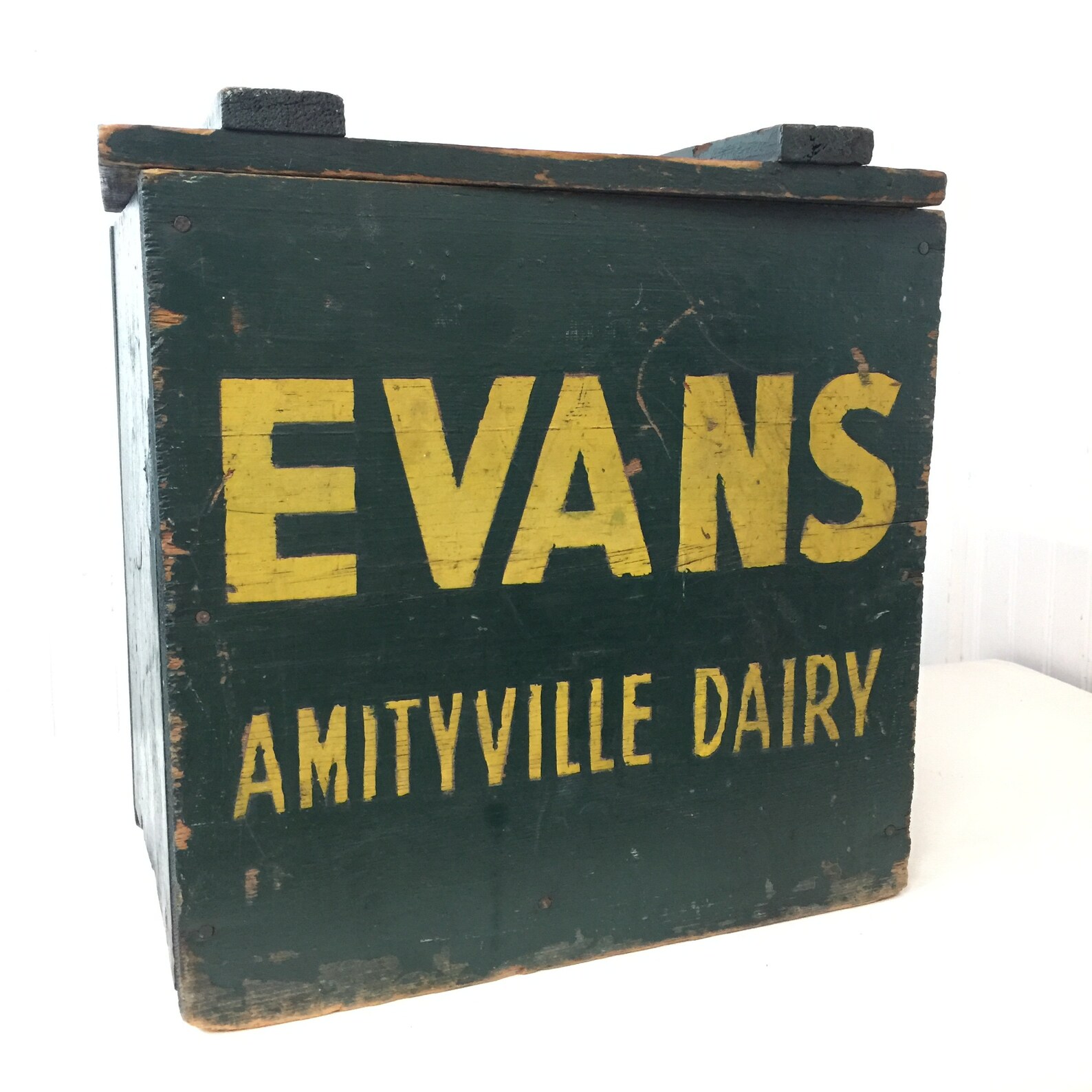 Vintage Milk Box Milk Box Wood Milk Box Evans Amityville - Etsy
