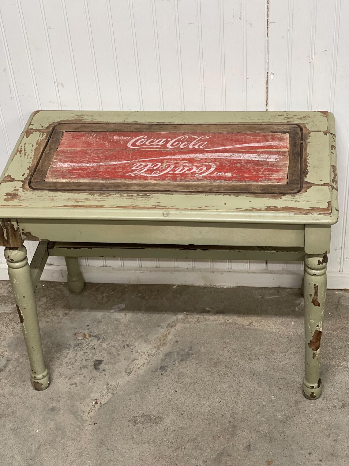 Coca Cola Side Table, up Cycle Coke Crate, Coke Memorabilia, Glass Top ...
