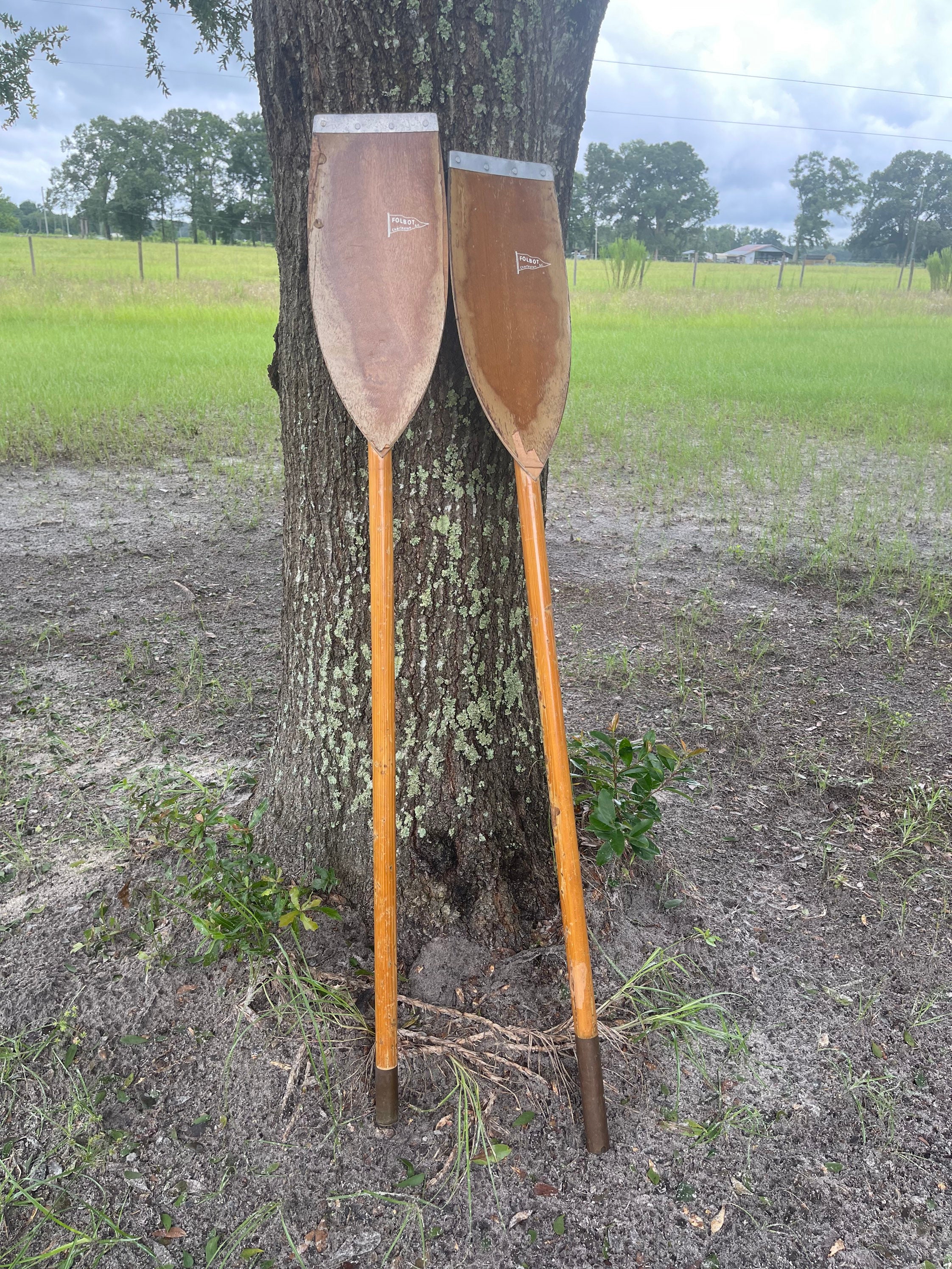Vintage Kayak Oar, Double Oar, FOLBOT Charleston, Boat Paddle, Wood Oar ...