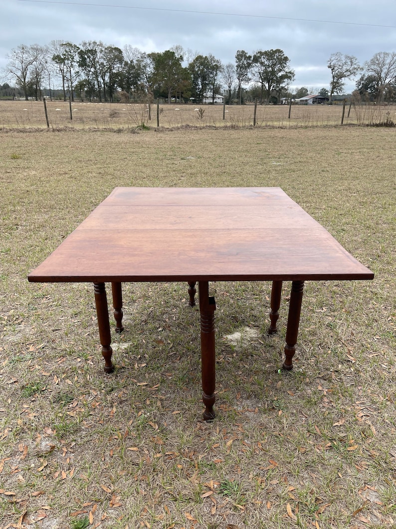 Antique Civil War Era Drop Leaf Table Wood Furniture Dining - Etsy