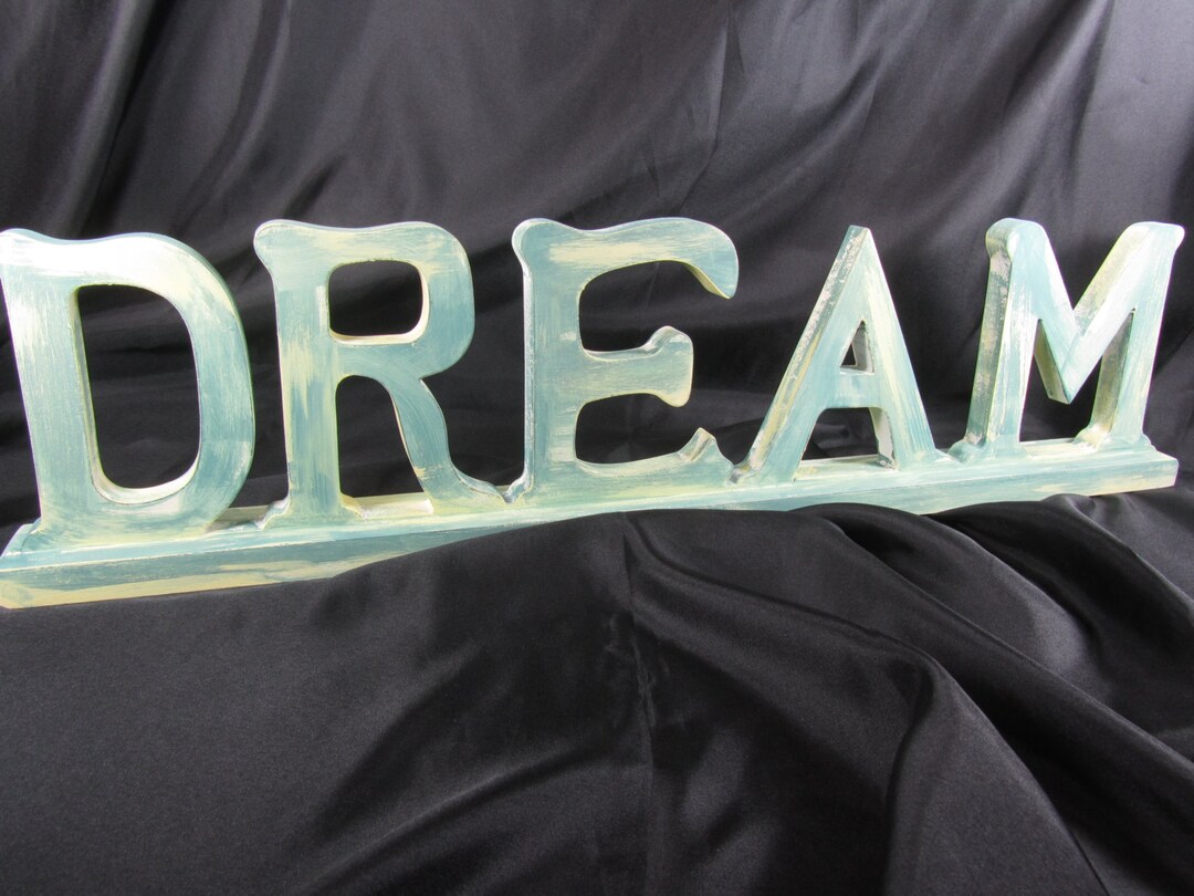 Painted Sign, Dream Sign, Shabby Chic Decor, Wall Decor, Whimsical ...