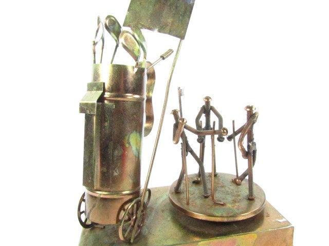Metal Sculpture Golf Decorcurtis Jere Style Metal Figurine - Etsy