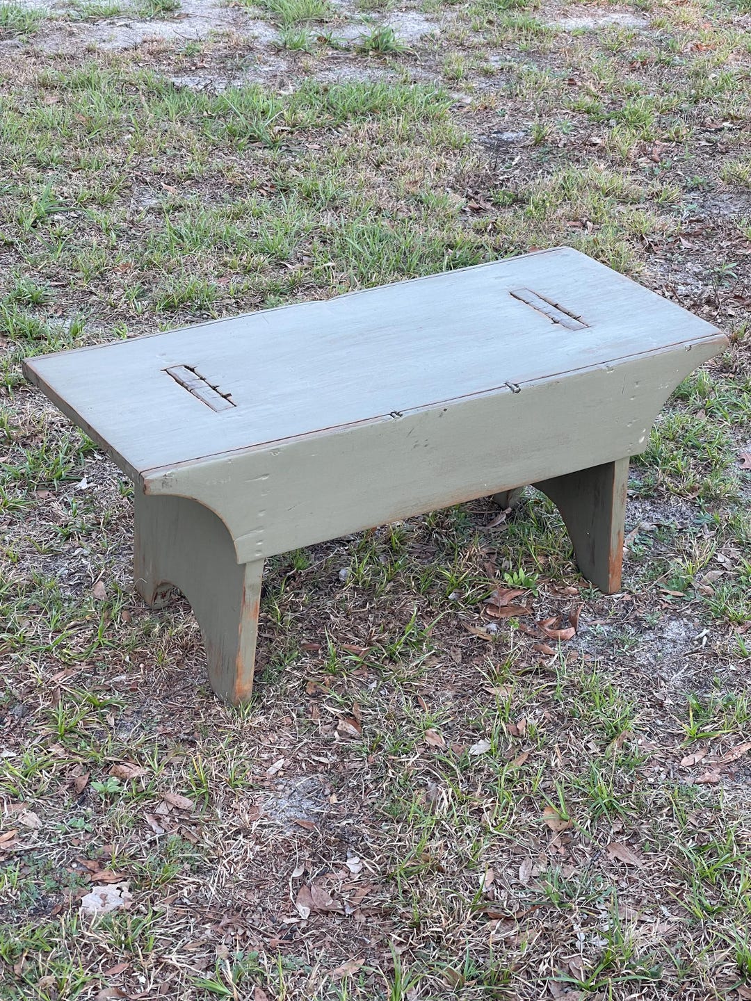 Rustic Bench, Solid Wood Bench,painted Bench, Distressed Bench ...