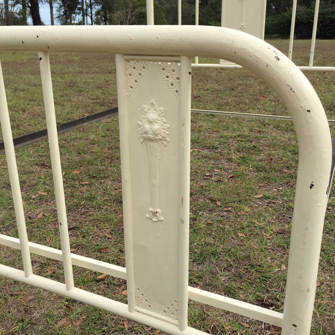 Antique Bed Iron Bed Headboard Farmhouse Rust Metal - Etsy