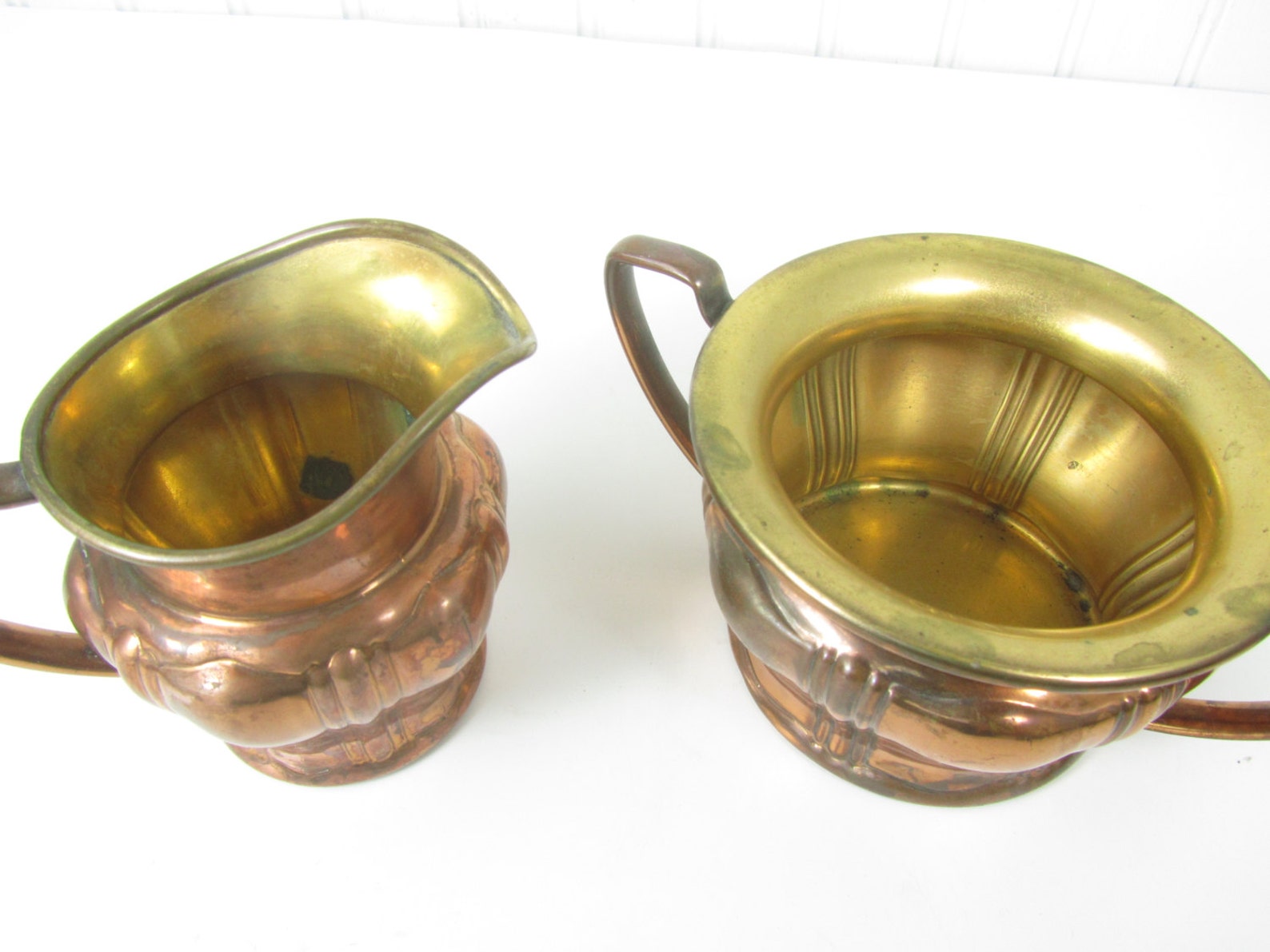 Sugar and Creamer Set Copper Creamer Copper Dish Copper - Etsy