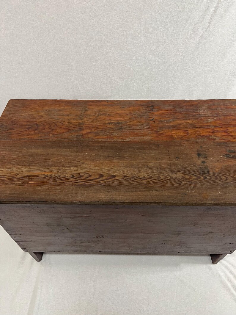 Antique Wood Trunk, Primitive Wood Box, Trunk With Candle Box, Hope ...