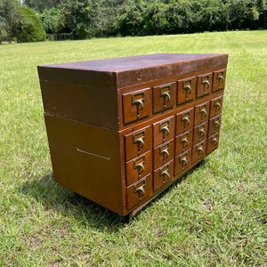 Library File, Card Catalog, Apothecary Cabinet, 20 Drawer, Multi Drawer ...