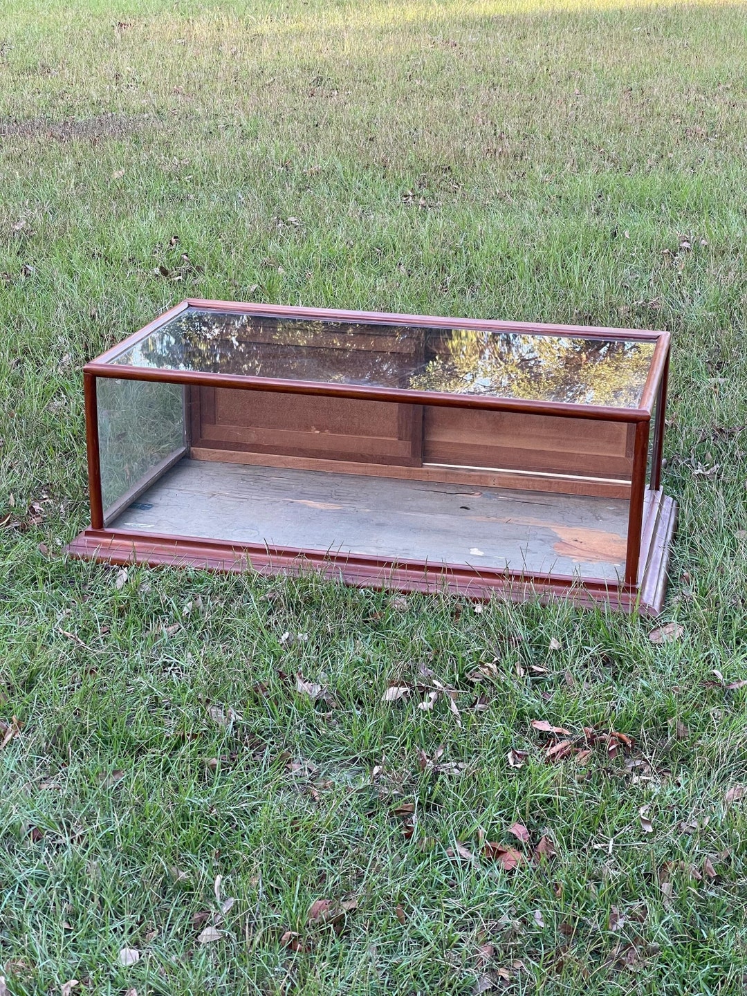 Antique Display Case, Vintage Store Display Cabinet, Oak Show Case ...