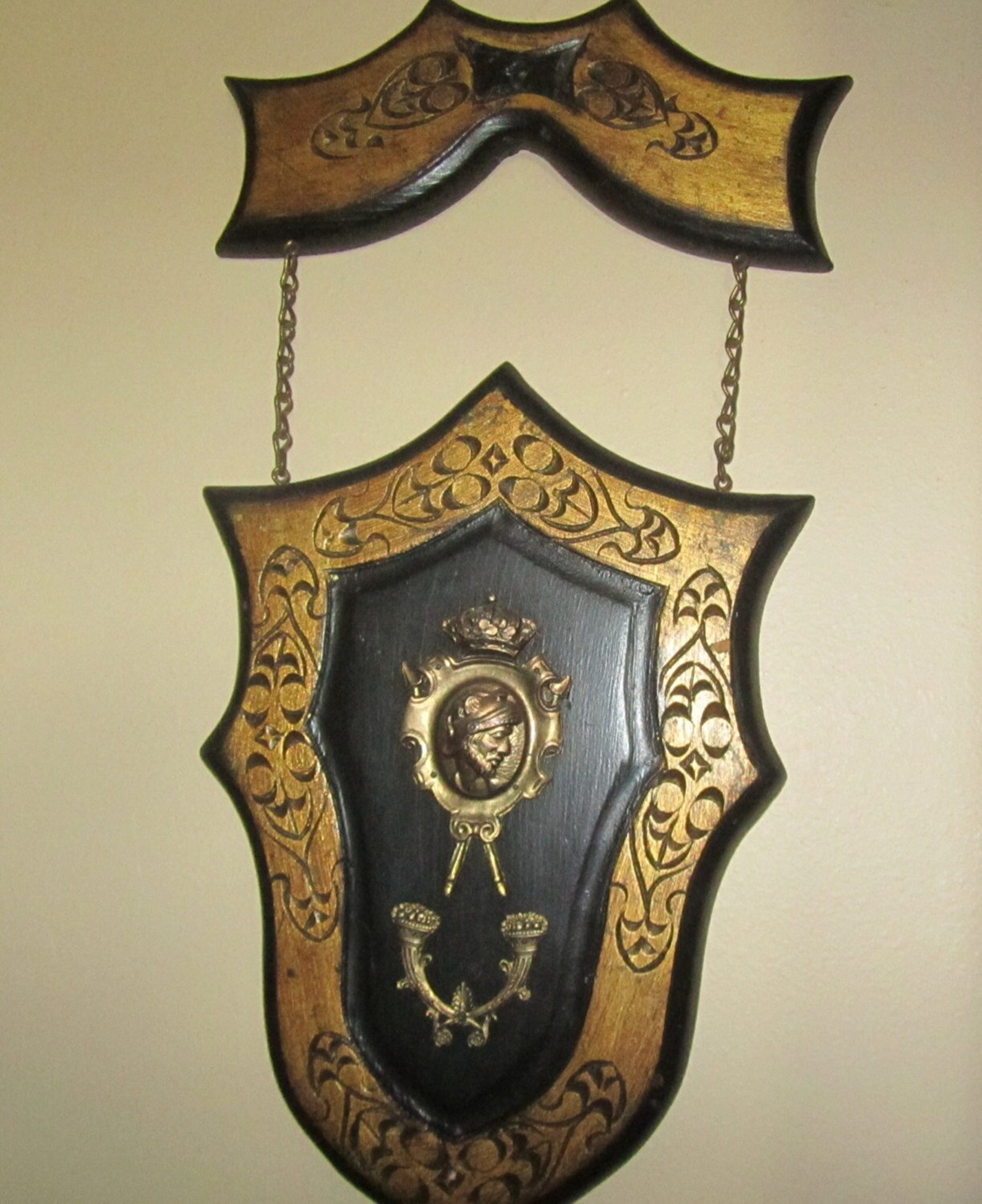 Coat of Arms Wall Hanging, Castle Decor, Norse, Scottish, Wood and ...