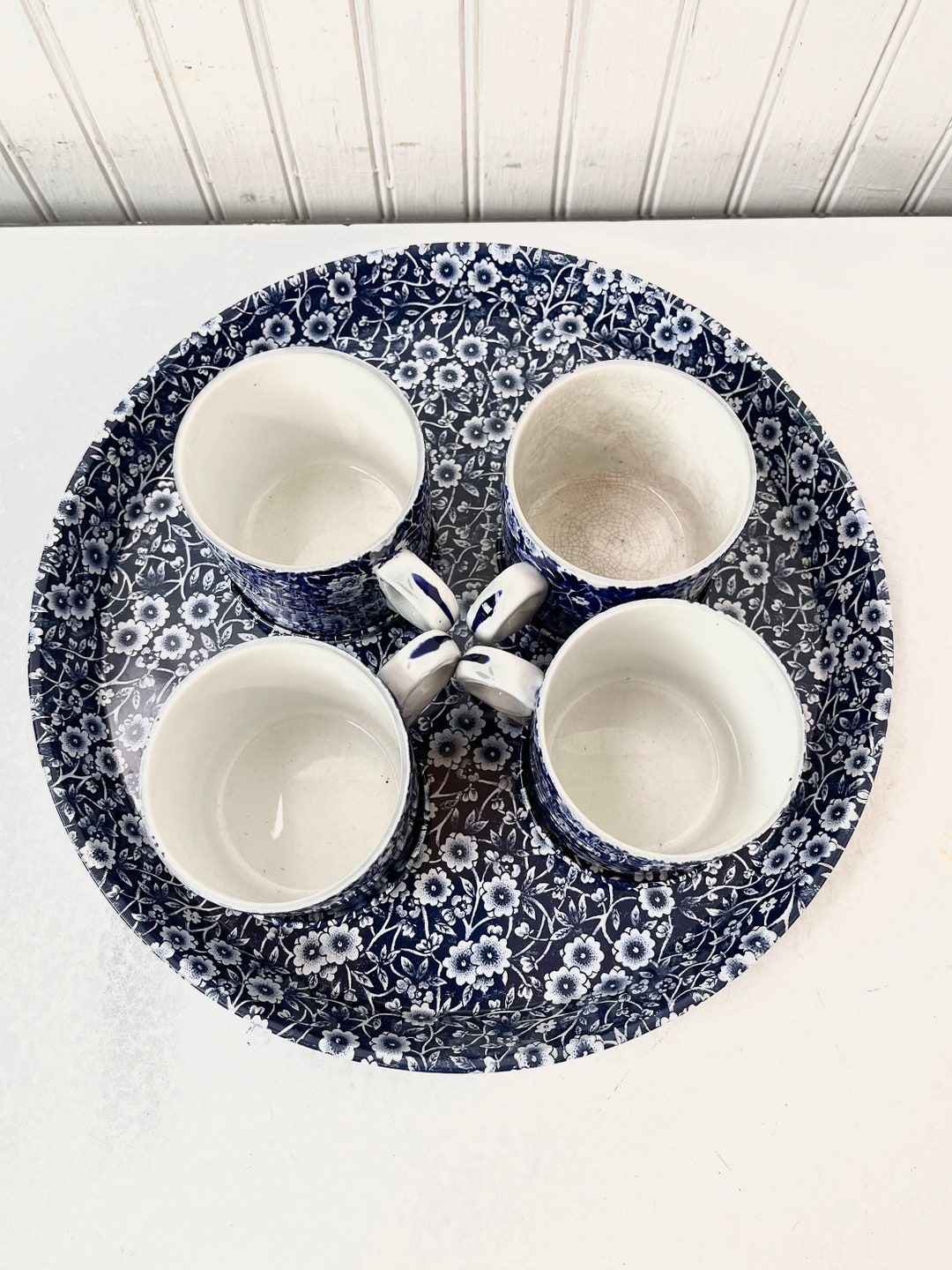 Vintage Calico Mug Set, Gift, Collectible Cups, English Tea Cups ...