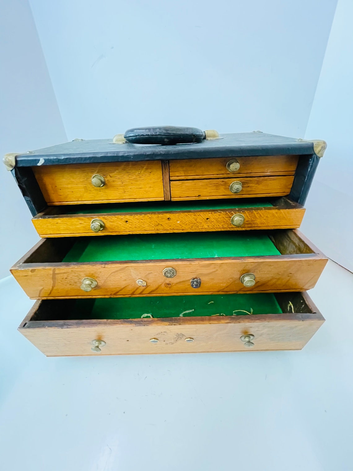 Vintage Machinist Chest, Wood Tool Box, Wood Drawer Box, Storage ...