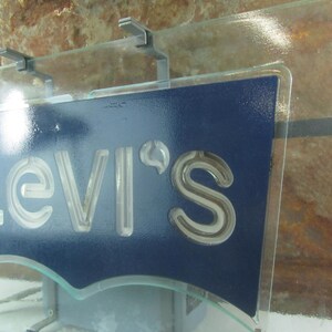 Vintage Levi's Sign, Glass Sign, Vintage Sign, Window Sign - Etsy