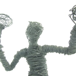 Wire Sculpture, Tennis Player Sculpture, Metal Figurine, Steampunk ...