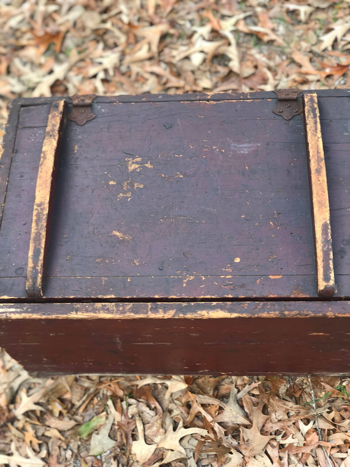 Vintage Wood Box Ship Box Industrial Box Work Box Hand | Etsy