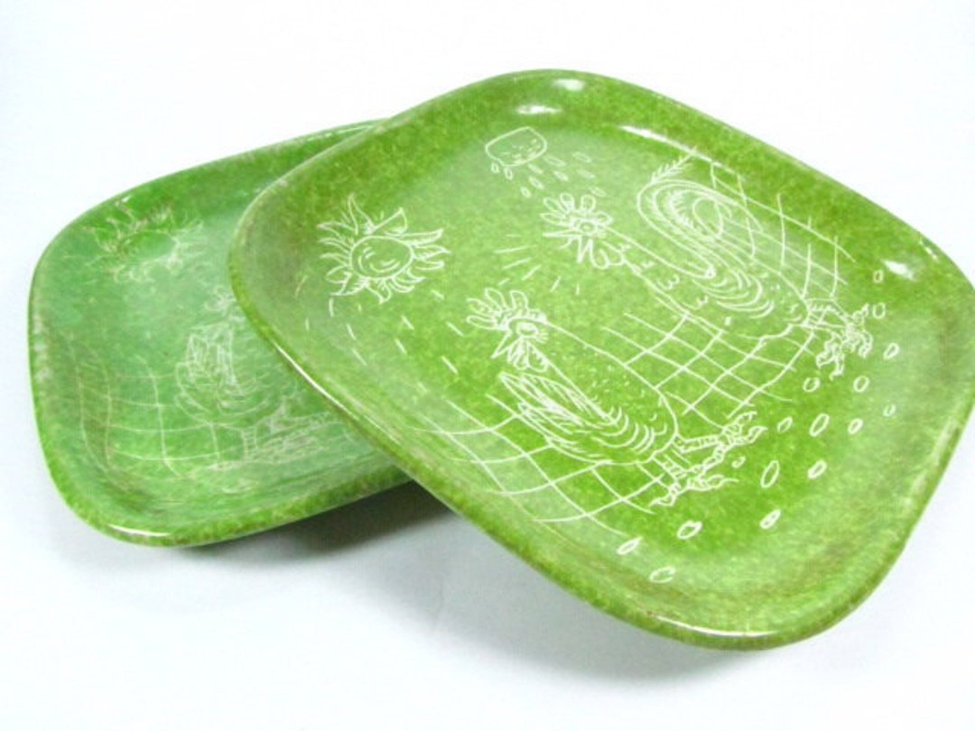 Vintage Plate, Green, Ceramic Plate, Italian Pottery, Decorative Plate ...