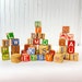 Vintage Wood Blocks Abc Blocks Toy Blocks Colored Blocks - Etsy