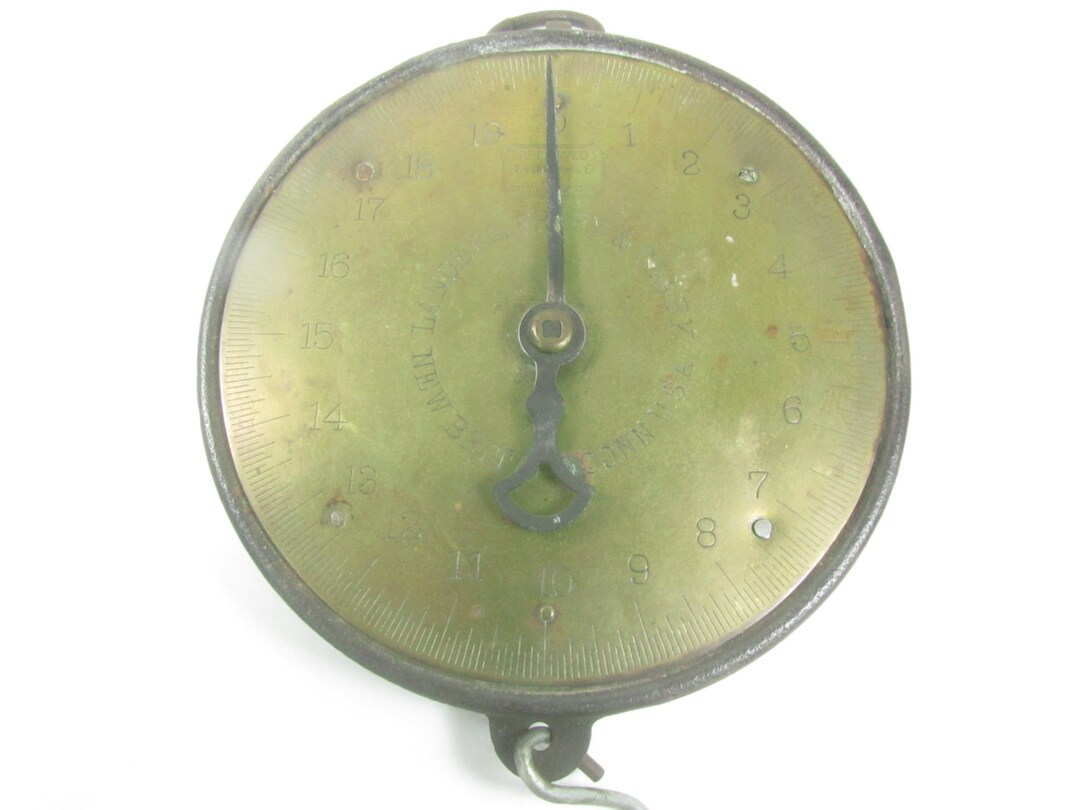 Brass Hanging Scale, Farmhouse Decor, Produce Scale, Vintage Scale ...
