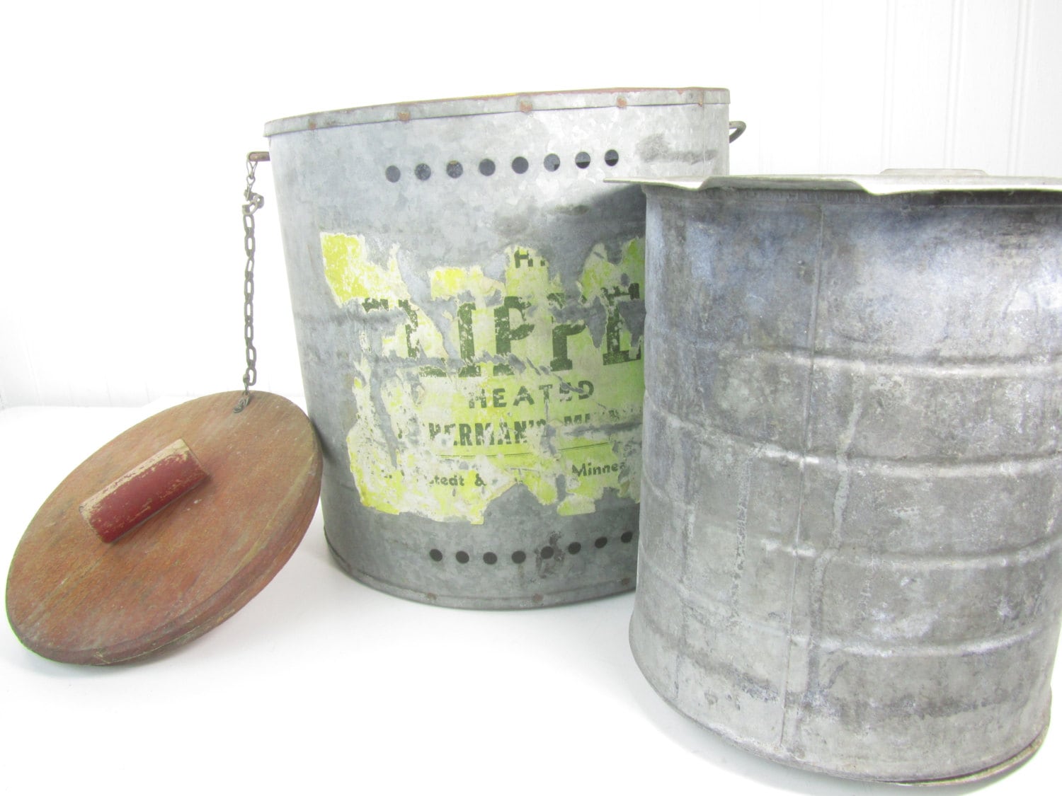 VINTAGE BAIT BUCKET Galvanized Bucket Farmhouse Decor - Etsy