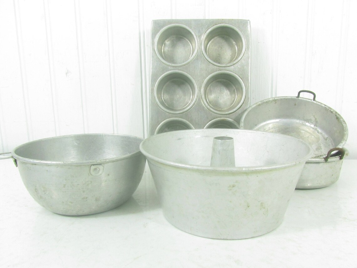 Toy Bake Set Aluminum Toy Pan Toy Dish Vintage Toy Pots - Etsy