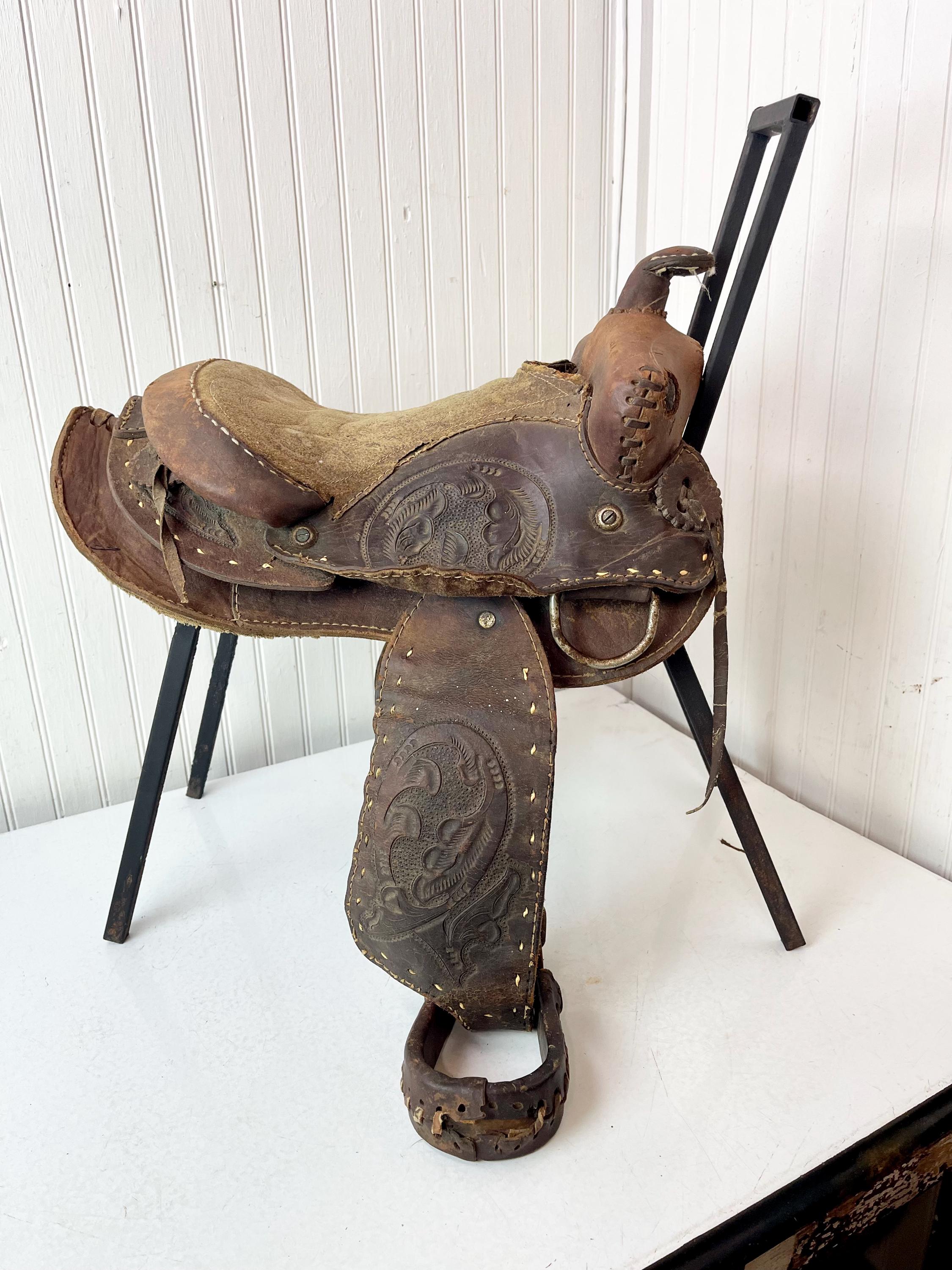 Vintage Saddle, Western Saddle, Horse Saddle, Equestrian, Leather ...
