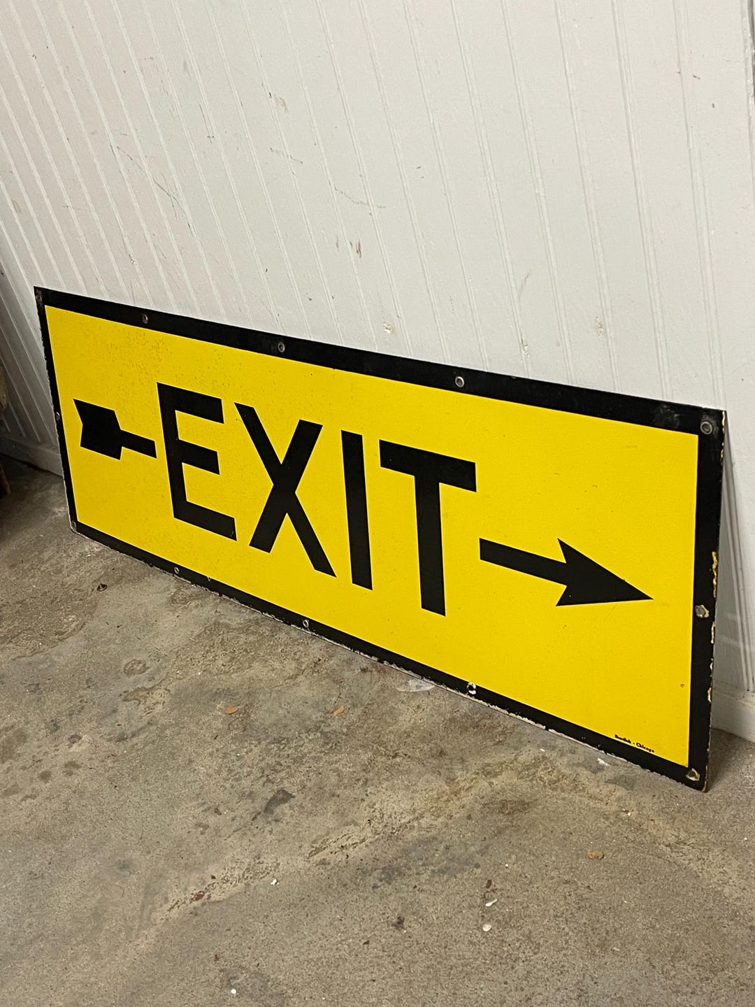 Vintage Porcelain Metal Exit Sign, Burdick Chicago Sign, Vintage Street ...