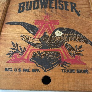Budweiser Crate, Beer Crate, Wood Crate, Wood Box, Vintage Crate, Bar ...