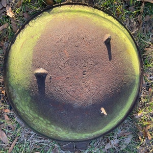 ANTIQUE CAST IRON Bowl, Footed Bowl, Shallow Cauldron, Miniature Cane ...