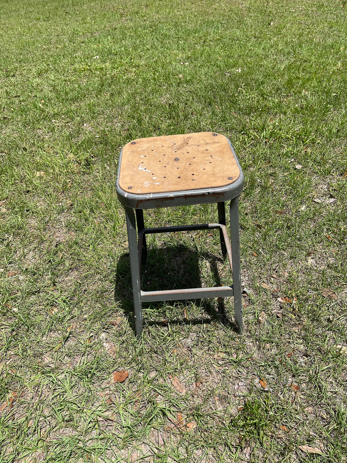 Vintage Metal Stool Kitchen Stool Photo Prop Rusty Metal - Etsy