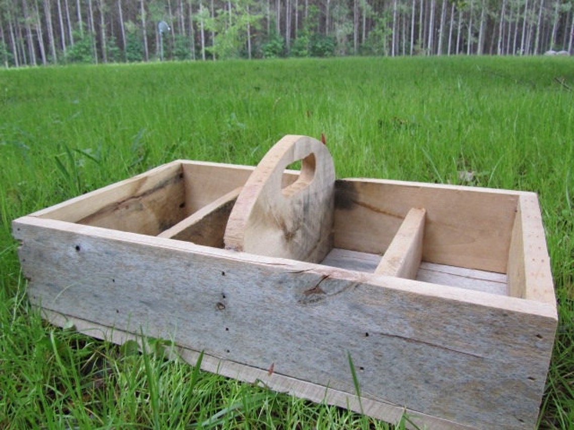 Wood Crate Wood Caddy Container Carry Box Planter - Etsy