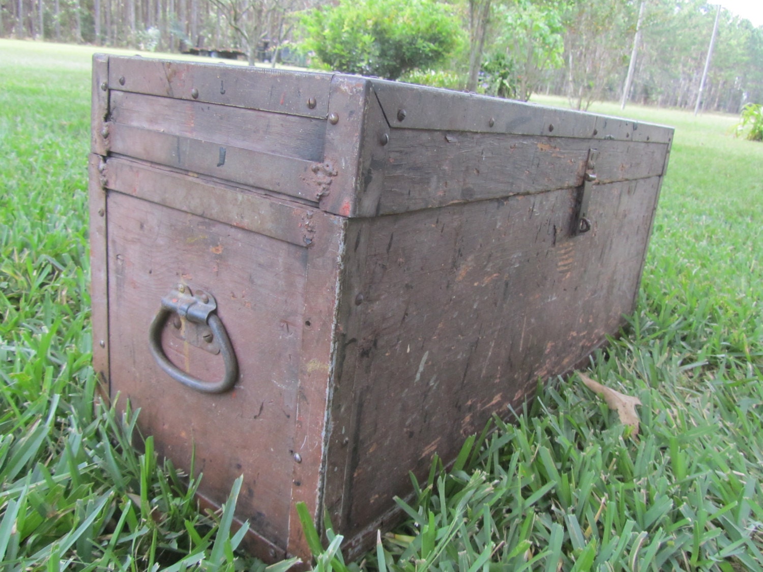 Vintage Carpenters Box Industrial Box Work Box Wood and - Etsy