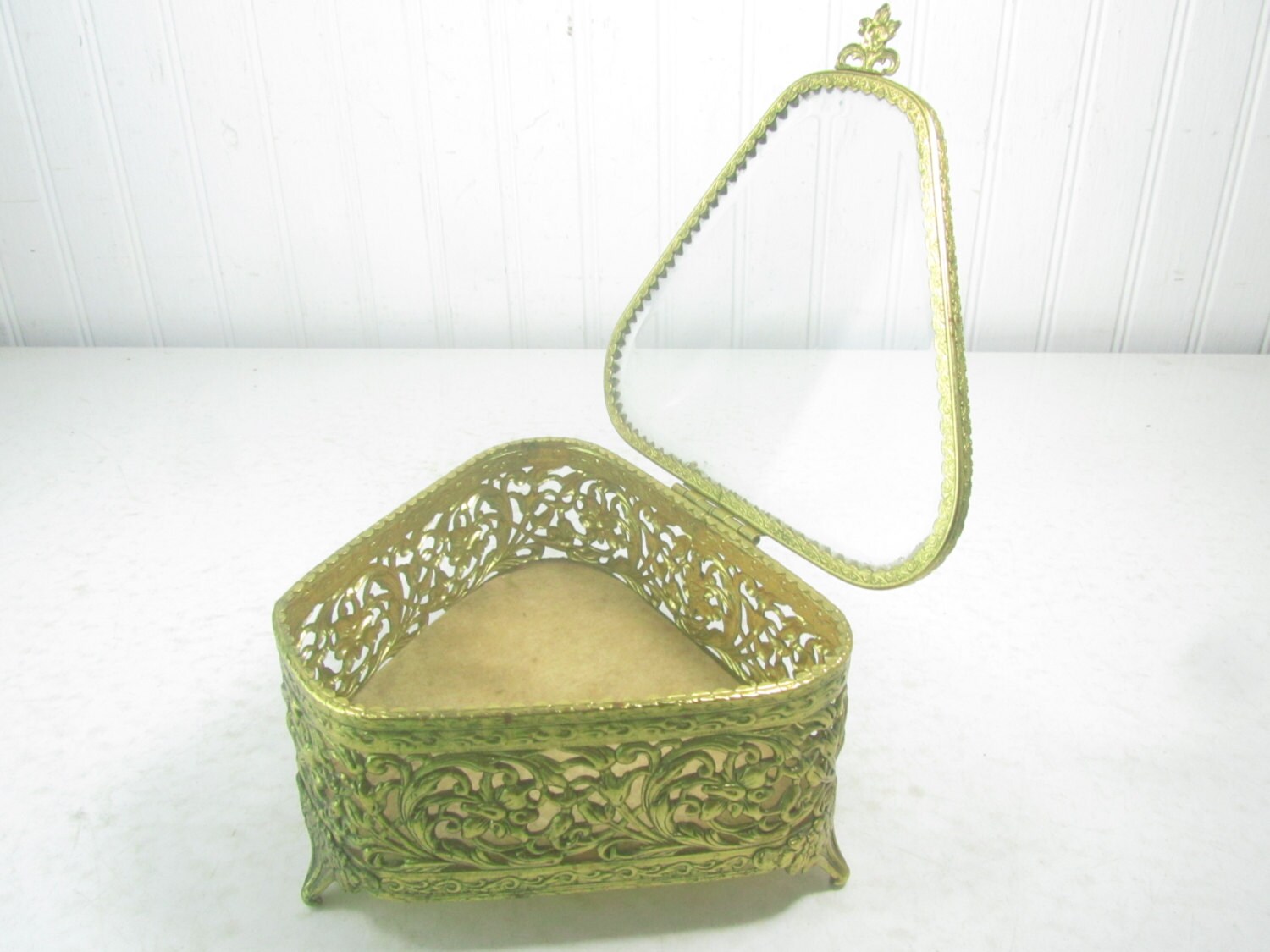 Vintage brass jewelry box casket box jewelry box trinket | Etsy